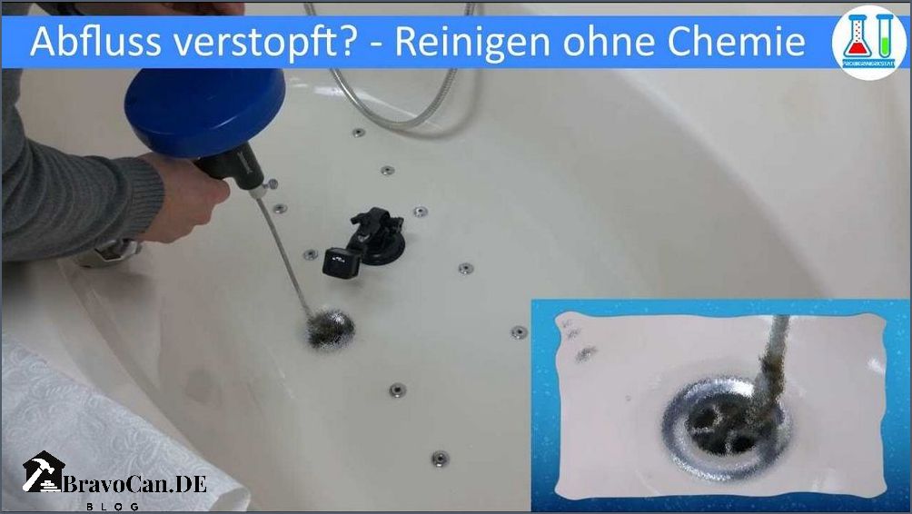 Abfluss verstopft Verwenden Sie eine Spirale um das Problem zu lösen ...