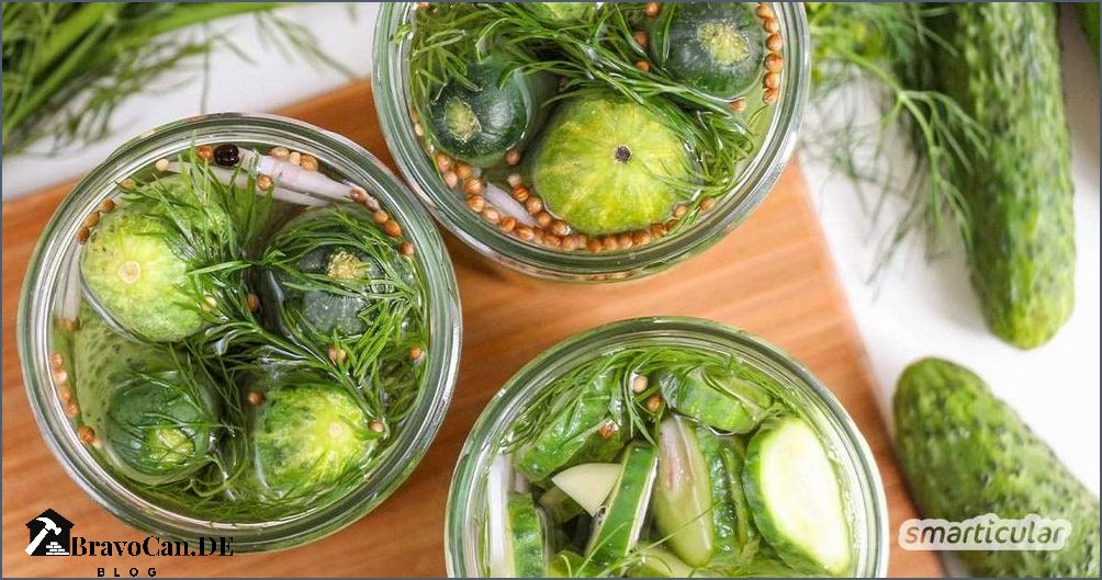Salzgurken im Glas einlegen Leichtes Rezept für selbstgemachte Gurken ...