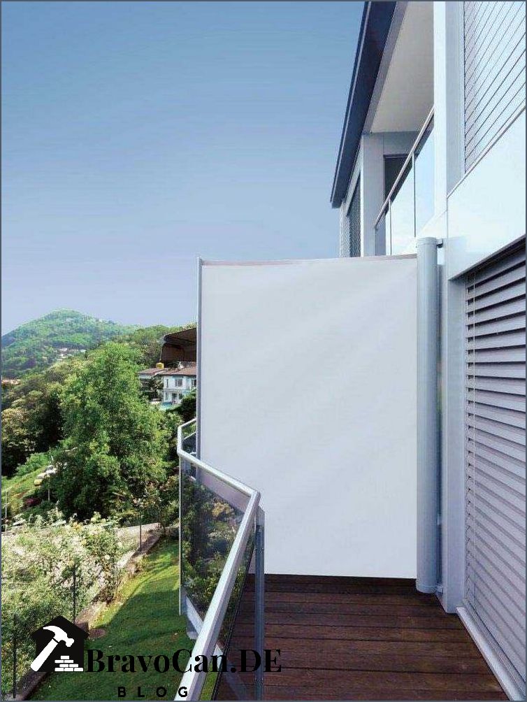 Spannende Balkon Windschutz Seitlich Bild