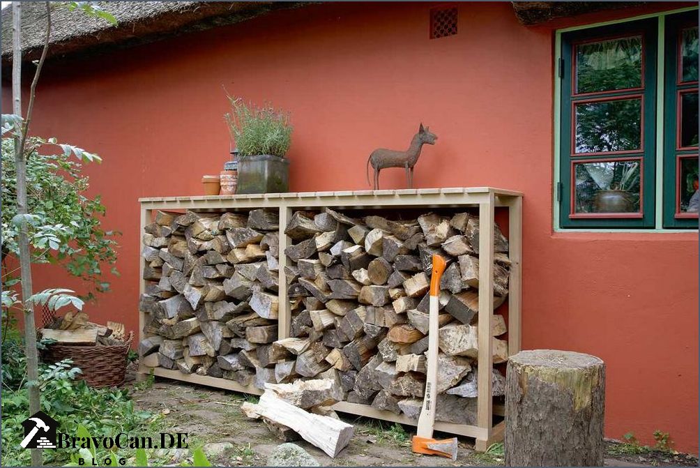 Erstaunlich Kaminholzregal Selber Bauen Aussen Bilder