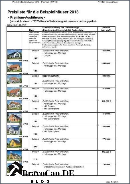Ytong Bausatzhaus Preise 2023